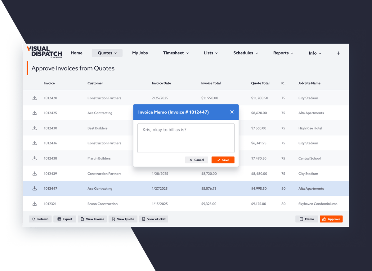 Visual Dispatch | Crane Rental Software for Dispatch & Equipment